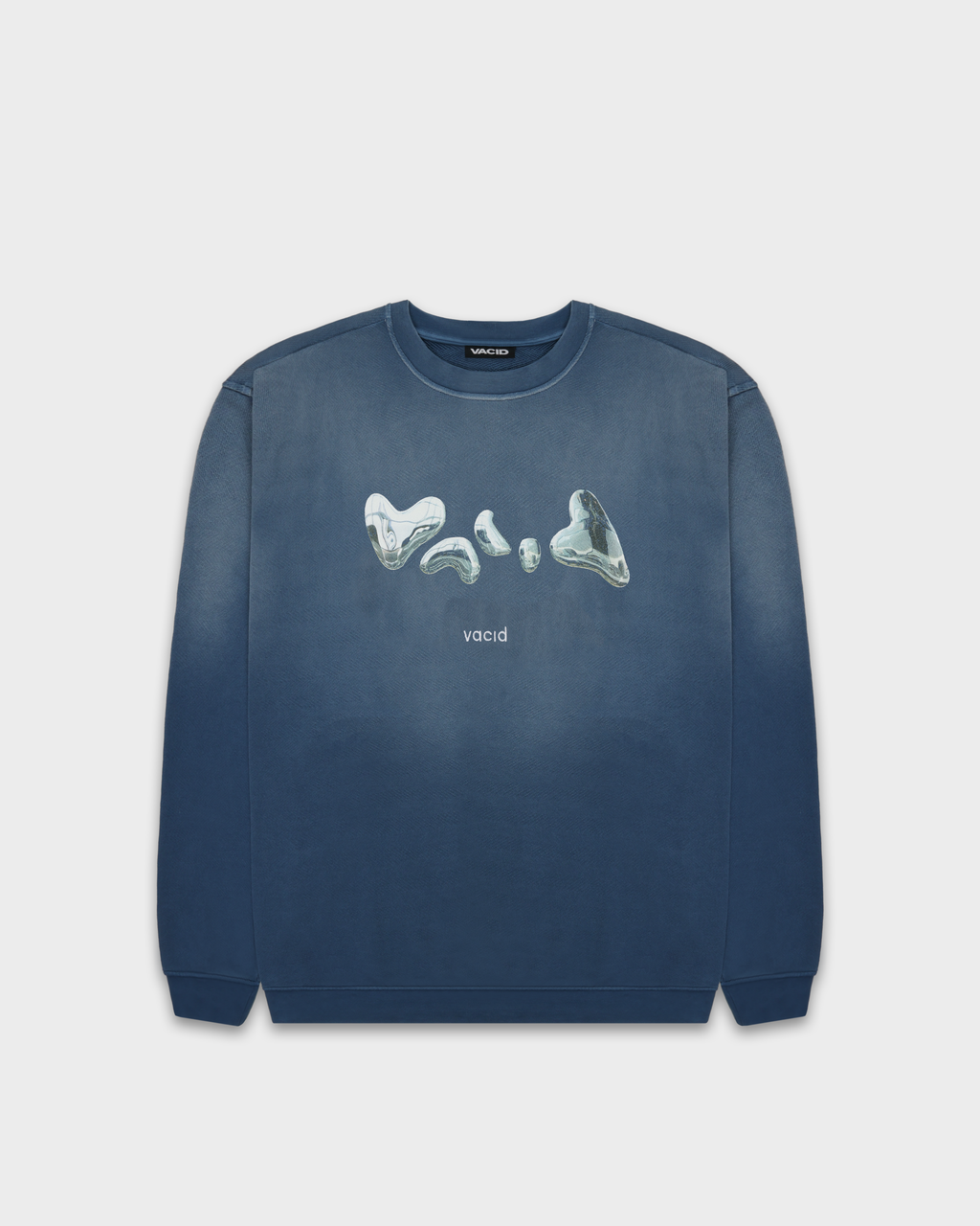Liquid Metal Sweatshirt Washed Navy